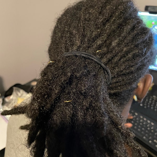 10pcs Hair Rings for Locs Braids & Twists, Dread Rings, Braid Rings ...