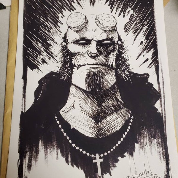 Hellboy Print Horror Dark Horse - Etsy