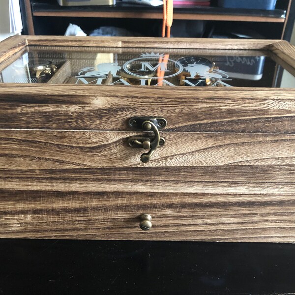 Personalized 6 or 8 Watch Display Case, Custom 6/8 Watch Case With ...