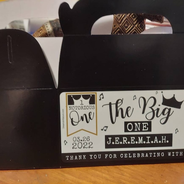 NOTORIOUS Big ONE Crown Birthday Party Goody Loot Boxes Favors - Etsy