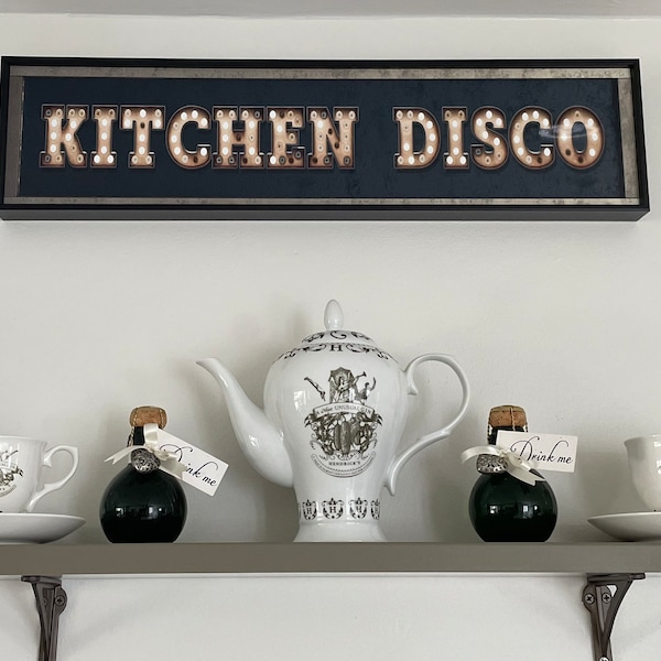 Kitchen Disco | Framed Print | Framed Metal Print | Retro | Metal ...
