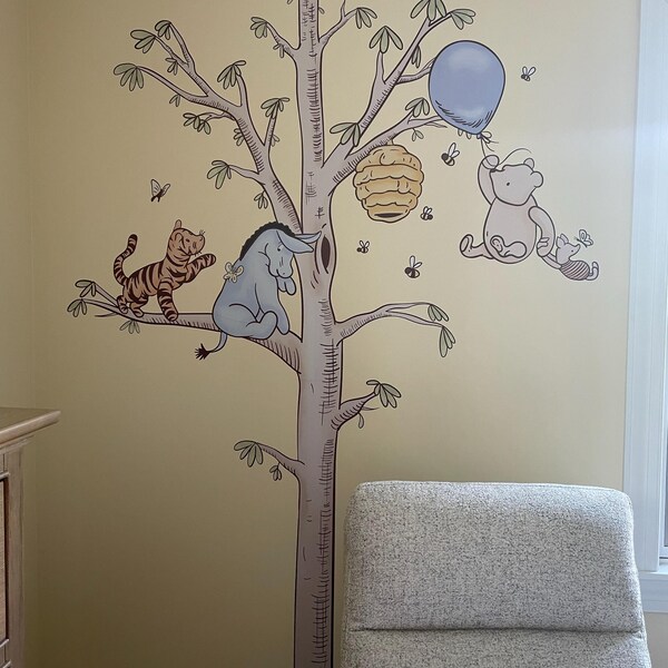 Pastel Color Classic Winnie the Pooh Wall Art Tigger Wall Sticker ...