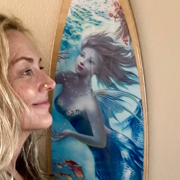 Surfboard Epoxy Resin Wood Bar Beach Wall Decor Furniture Man Cave ...