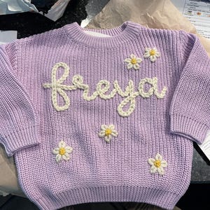 ADD ON WILDFLOWER Design to Custom Hand Embroidered Cardigan, Sweater ...