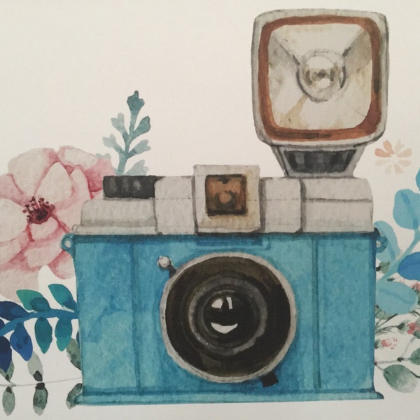 Camera, Watercolor Camera, Retro Camera, Flowers & Cameras, Photocamera ...