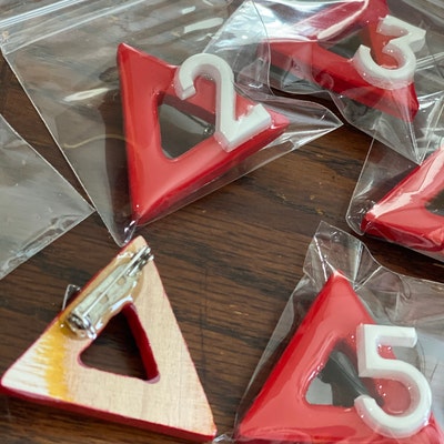 Delta Line Number Lapel Pin - Etsy