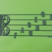 Bass Clef Note Names Poster Music Education Poster, Black - Etsy