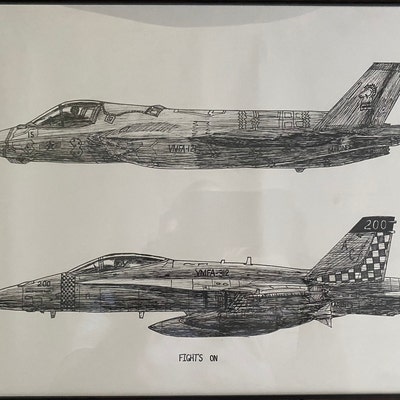 Airplane Print, Aircraft Art, 11x14, Pen and Ink Drawing, Stinson ...