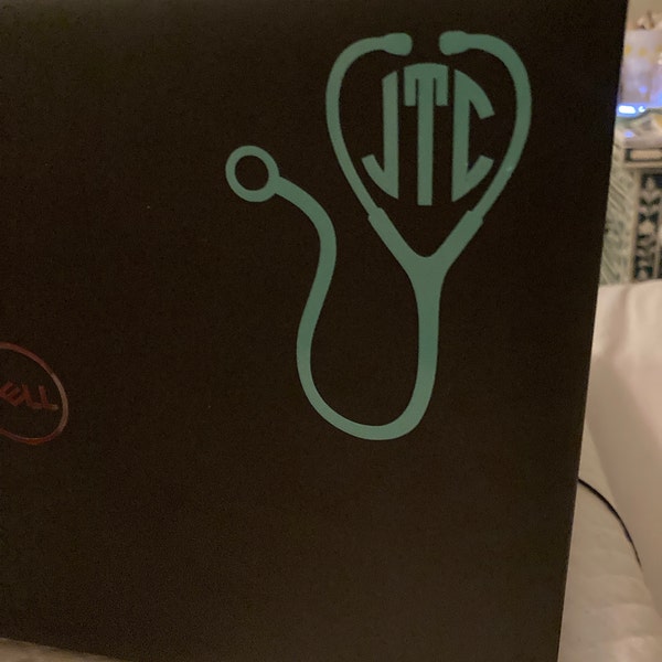 Gavel Monogram Decal - Etsy