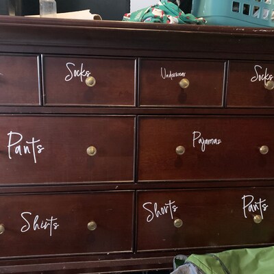 Custom Dresser Labels / Dresser Labels for Kids / Dresser Labels for ...