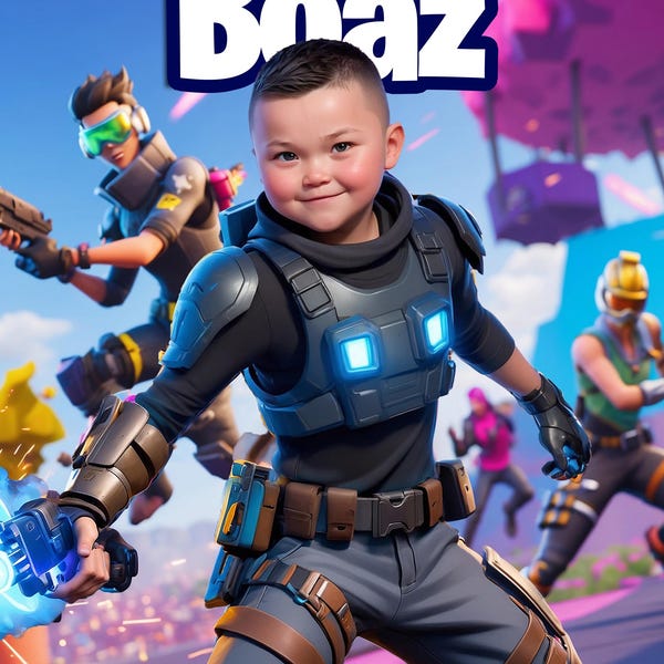 Custom Gamer Portrait From Photo, Personalized Game Character, Gamer ...