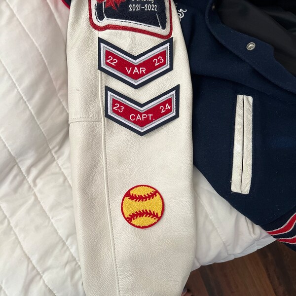 Chenille Sports Patch Set - Letterman Jacket Basketball Baseball ...