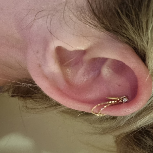 14K Solid Gold Double Box Chain Attachment Triple Gold Linking Chain ...