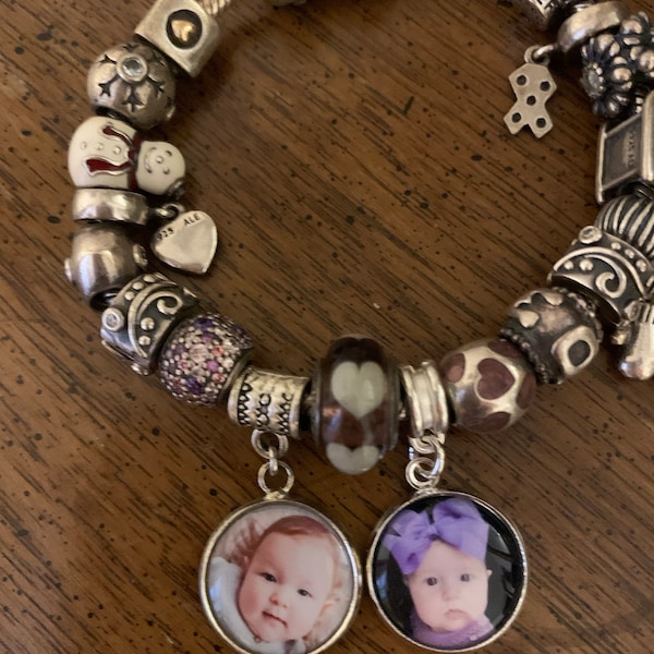 Photo Charm Custom Picture Charm With Choice of Clasp Sterling Silver ...