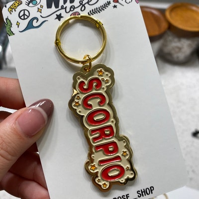 Scorpio Zodiac Keychain - Etsy