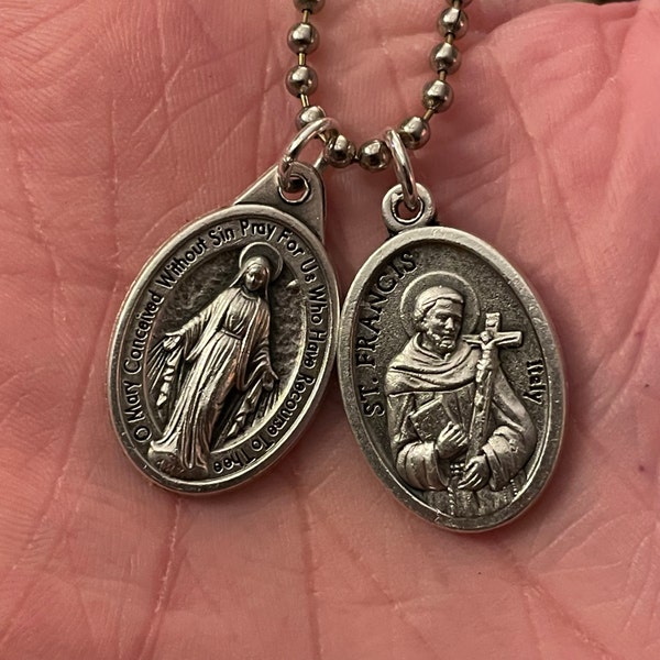 Divine Mercy Medal Necklace. Divine Mercy Necklace. Catholic Necklace ...