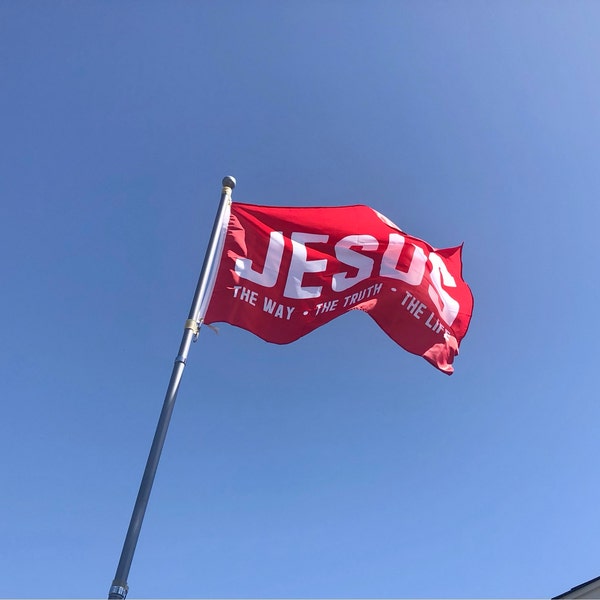Jesus Flag FREE SHIPPING 3r Heart Christian Lord God Usa Freedom Cross ...