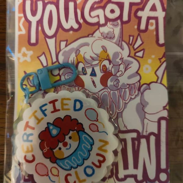 Certified Clown Keychain! - Etsy