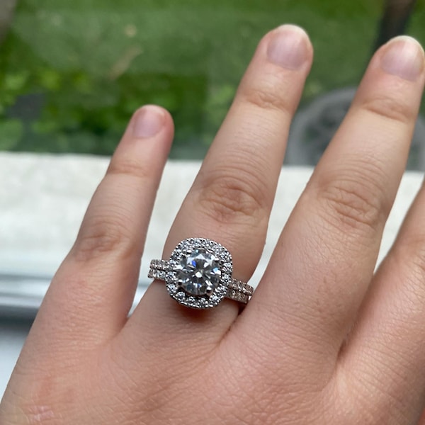 Pear Diamond Flush Set, Chunky Gold Curve Statement Wedding Ring, 14K ...