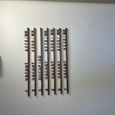 Wall Mounted Menu Rails With Changeable Letters, Wood Wall Menu Board ...