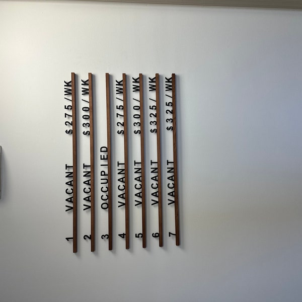 Wall Mounted Menu Rails With Changeable Letters, Wood Wall Menu Board ...