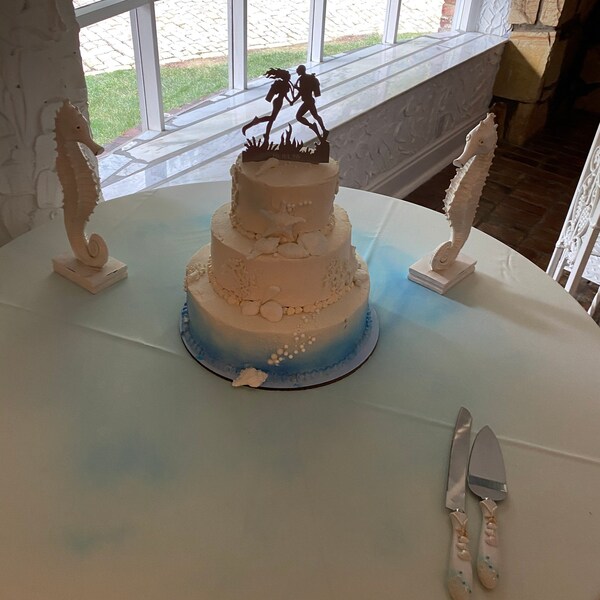 Scuba Dive Couple Wedding Cake Topper,scuba Diving Cake Topper,diving ...