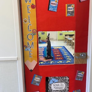 Varsity Glitter Letter Door Decor Welcome Pencil Door Composition ...