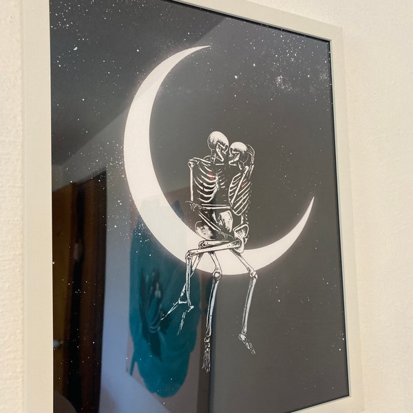 Siren. Art Print. Skeleton Dark Mermaid, Skull Art, Surreal Gothic Home ...