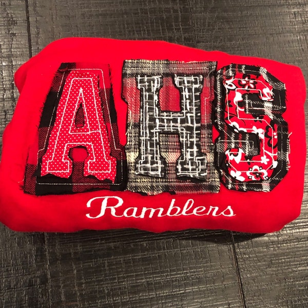 Raggy Varsity Style Double Applique Machine Embroidery Alphabet - 4 ...