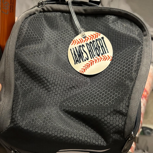 Baseball Bat Bag Name Tag | Personalized Sports Bag Tag | Custom ...
