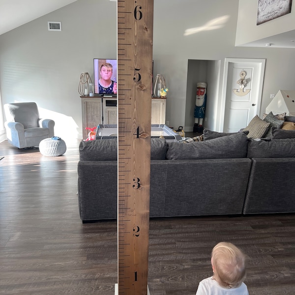 Height Chart Ruler With Name at the Top - Wooden Growth Chart - Height ...