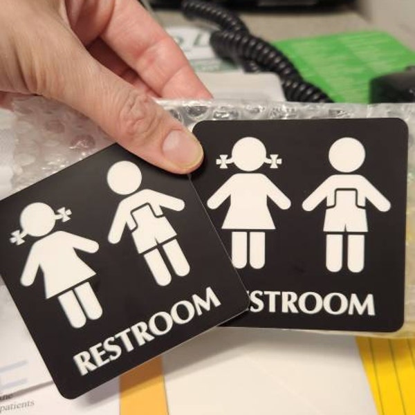 Preschool Unisex Girl Boy Kids Restroom Sign Plaque - Etsy
