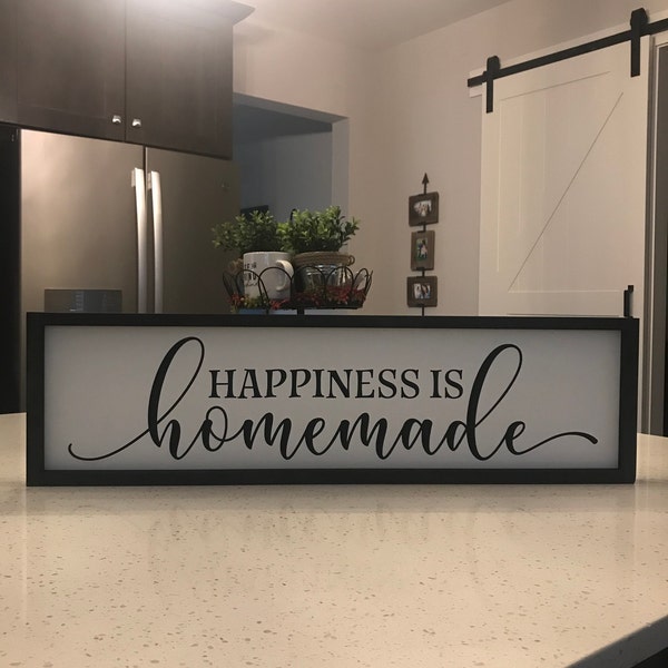 Happiness is Homemade Wood Sign - Etsy