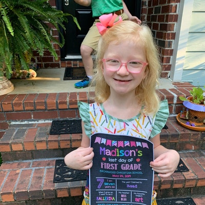 Last Day of School Sign PRINTABLE, Last Day of School Chalkboard Sign ...