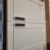 Matt Black Inset Rectangle Drawer Door Handle 96mm Pull - Etsy