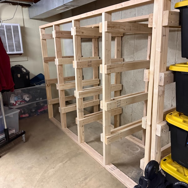 27 Gallon Tote Rack Plans, Custom Rack Configurator, Tote Garage ...