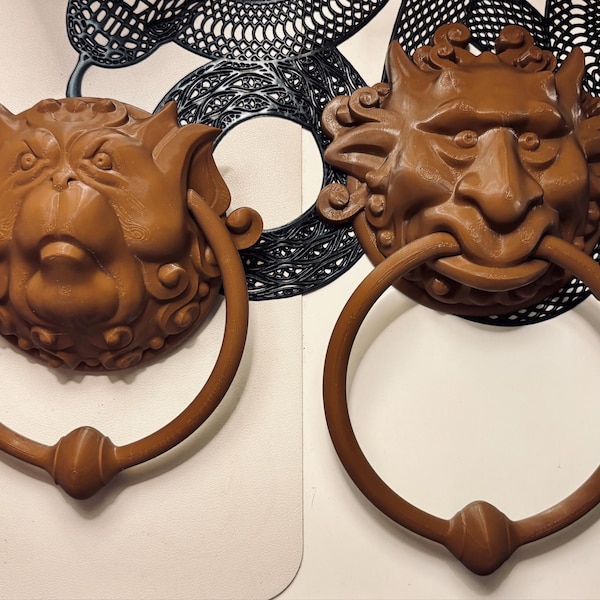 Labyrinth Inspired Door Knockers STL, 3d Printable Labyrinth Door ...