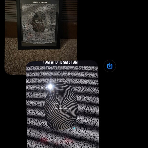 Fingerprint 70 Bible Verses on Identity, Custom Name, Jesus Painting ...