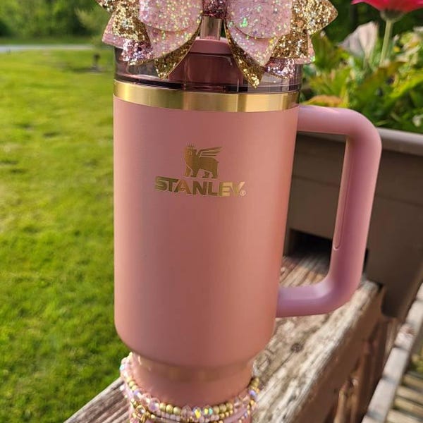 Almond Rose Bracelet Stack for Stanley Tumbler - Neutral Colors - Etsy