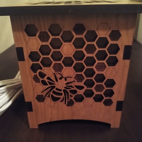 Honey Bee Wooden Statement Lantern, Cozy Unique Lantern Made With Solid ...