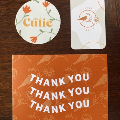 Bright Floral Print Cards Groovy Cards Blank Greeting Card Note Card ...