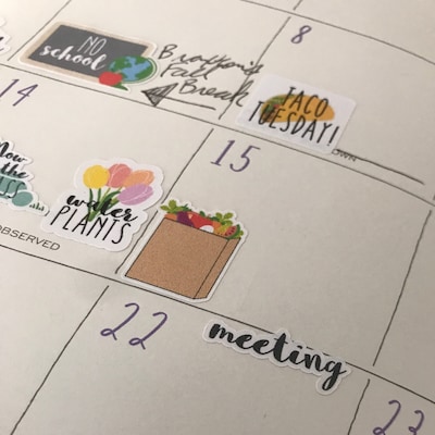 Meeting Planner Stickers Daily Planner 0038 Gift for Her Work Planner ...