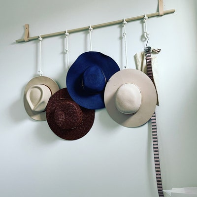 Boho Chic Hat Hanger, Minimal Hat Hanger, Boho Wall Decor - Etsy