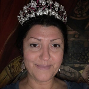 Tiara, Floral Danish Royal Ruby Parure Tiara Replica Crown Princess ...