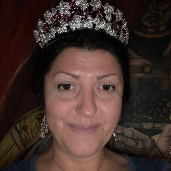 Tiara, Floral Danish Royal Ruby Parure Tiara Replica – Queen Mary of ...