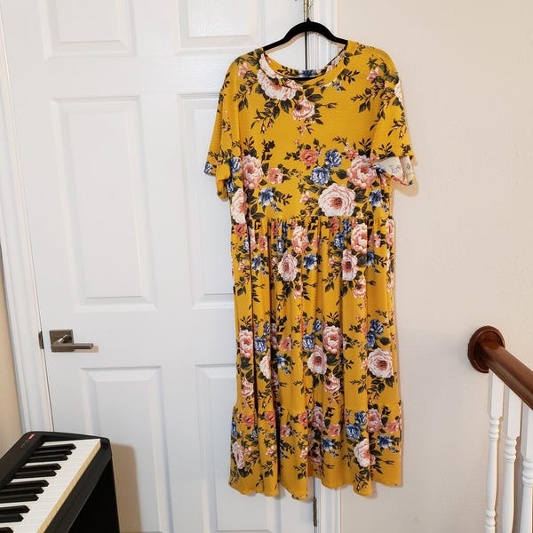 Shift Dress Sewing Pattern, Short Flared Dress Pattern, Plus Size Dress ...