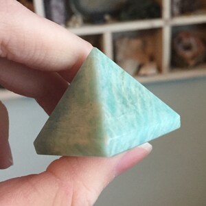 AMAZONITE Natural Medium Gemstone Crystal Pyramid 27-30MM | Etsy