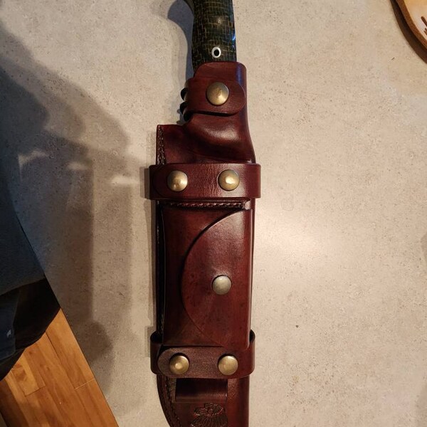 Custom Leather Knife Sheath: Scout or Vertical Carry, Handmade ...