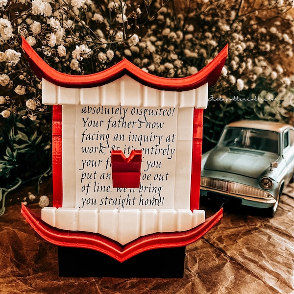 3D Printed Screeching Magical Red Letter With Stand - Etsy