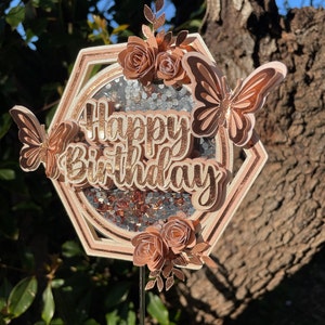 Candy Birthday Two Sweet 3D Cake Topper With Shaker - Etsy